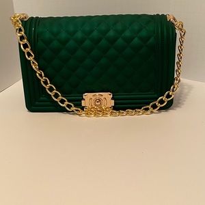 Bags | Hunter Green Quilted Bag | Poshmark